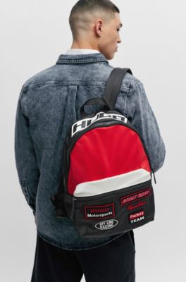 HUGO - Color-blocked backpack with seasonal patches