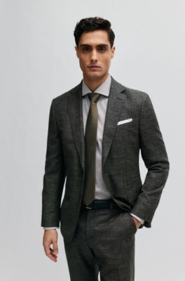 BOSS - Silk jacquard tie with all-over pattern