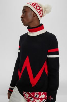 BOSS - BOSS x Perfect Moment wool beanie hat with logo intarsia