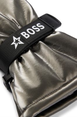 BOSS - BOSS x Perfect Moment logo-strap ski gloves with leather facing