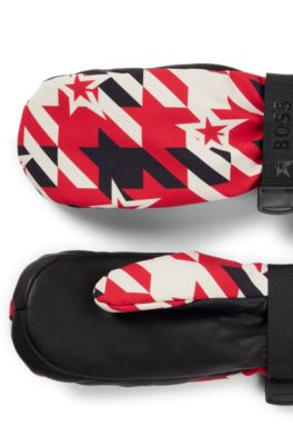 BOSS - BOSS x Perfect Moment logo-strap ski gloves with leather facing