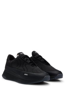 BOSS - TTNM EVO embroidered-logo trainers with rubberized faux leather