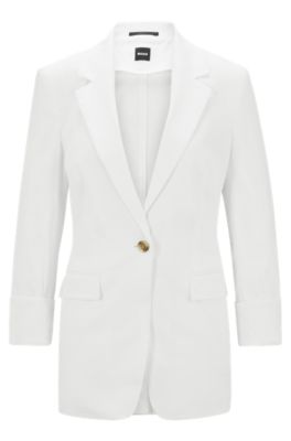 BOSS - Regular-fit jacket in a linen blend