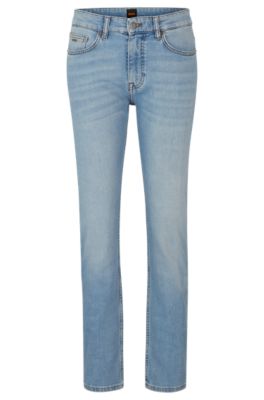 BOSS - Slim-fit jeans in bright-blue comfort-stretch denim - Light Blue