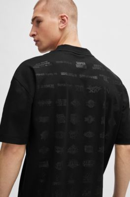 BOSS - BOSS x NFL interlock-cotton T-shirt with printed artwork