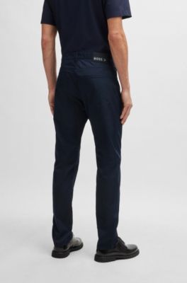 BOSS - Regular-fit jeans in satin stretch denim