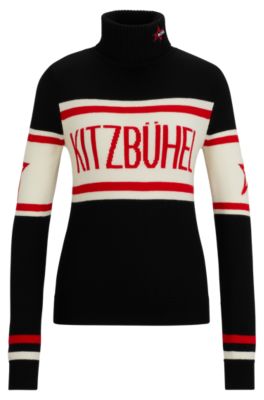 BOSS - Jersey de lana virgen BOSS x Perfect Moment con la palabra “Kitzbühel” en intarsia - Negro