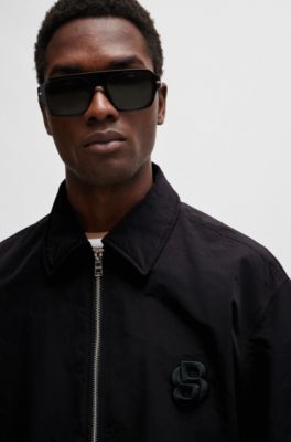 BOSS - Regular-fit water-repellent jacket with double monogram