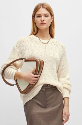 BOSS - Shoulder bag with leather trims