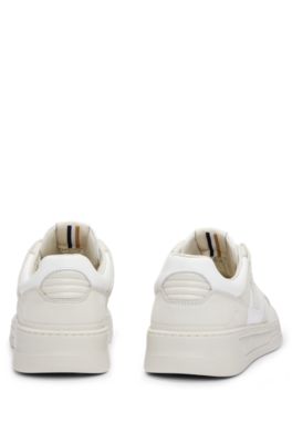 BOSS - Mixed-material trainers with nubuck and leather