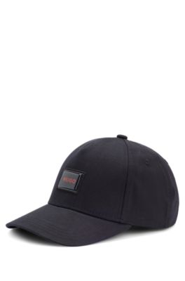 HUGO - Cotton-twill cap with logo patch - Black