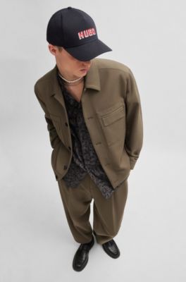 HUGO - Cotton-twill five-panel cap with logo detail