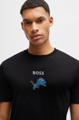 BOSS - BOSS x NFL stretch-cotton T-shirt with special artwork - Black