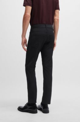 BOSS - Delaware Slim-fit jeans in woven stretch material - Black