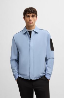BOSS - Water-repellent regular-fit jacket with contrast details