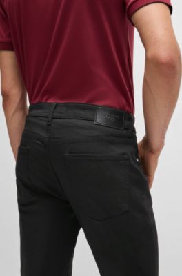 BOSS - Porsche x BOSS tapered-fit jeans in black performance denim
