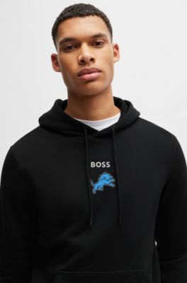 BOSS - BOSS x NFL cotton-terry hoodie with special artwork - Lions