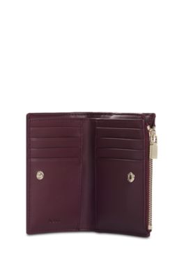 BOSS - Wallet with Double B monogram - Dark Red