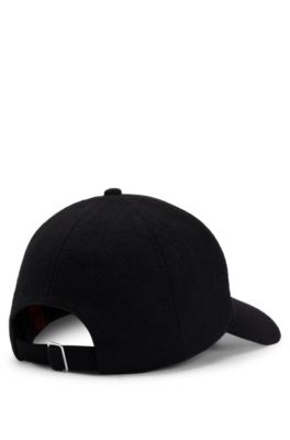 HUGO - Wool-blend cap with embroidered handwritten logo