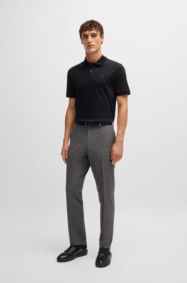 BOSS - Gary Crystal-trim trainers in leather and velvet - Black