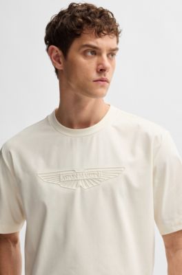 BOSS - BOSS x ASTON MARTIN T-shirt in mercerized stretch cotton - White