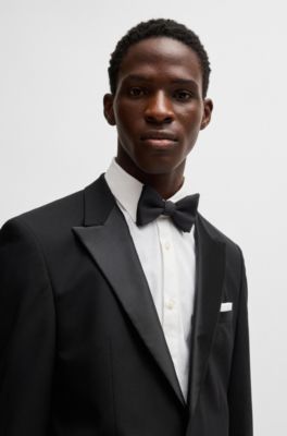 HUGO - Formal bow tie in wool - Black