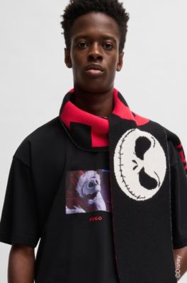 HUGO - HUGO x Disney's The Nightmare Before Christmas logo scarf - Black