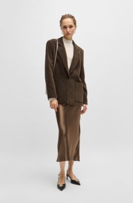 BOSS - Relaxed-fit jacket in velvet corduroy - Light Green