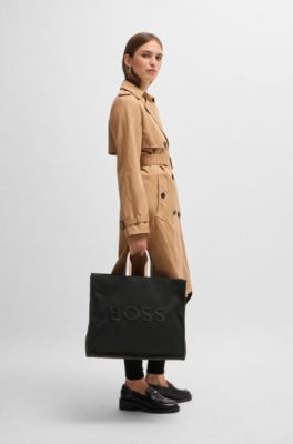 BOSS - Tote bag with oversize embroidered logo