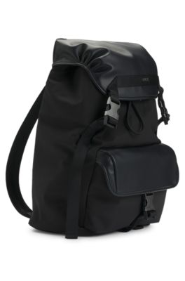 HUGO - Backpack with adjustable and detachable shoulder straps - Black