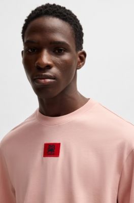HUGO - HUGO x RB relaxed-fit T-shirt with signature bull motif - light pink