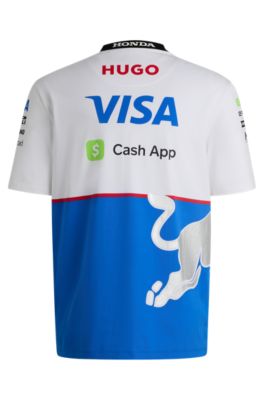 HUGO - Stretch-cotton fanwear T-shirt with special branding