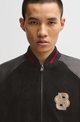 BOSS - BOSS x Creation of the Gods varsity jacket with embroidery - Black