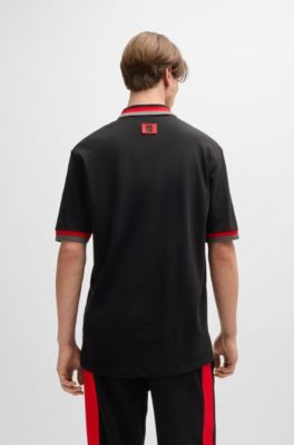 HUGO - HUGO x RB relaxed-fit polo shirt with signature bull motif