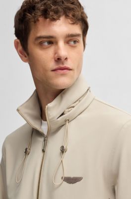 BOSS - BOSS x ASTON MARTIN water-repellent jacket with laser-cut ...