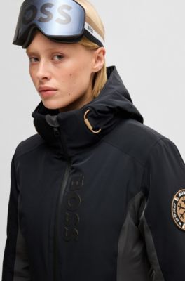 BOSS - BOSS Ski water-repellent jacket with carrying straps - Black