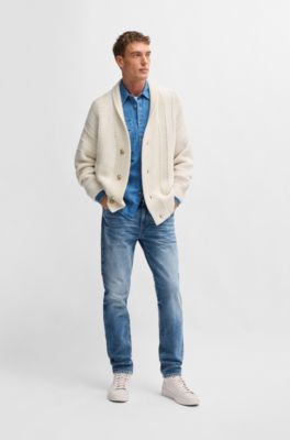 BOSS - BOSS SELECTED BY BECKHAM relaxed-fit cardigan in virgin wool