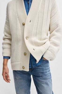 BOSS - BOSS SELECTED BY BECKHAM relaxed-fit cardigan in virgin wool