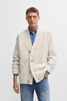 BOSS - BOSS SELECTED BY BECKHAM relaxed-fit cardigan in virgin wool