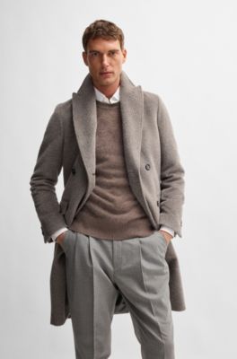 BOSS - BOSS SELECTED BY BECKHAM alpaca-blend coat - Khaki