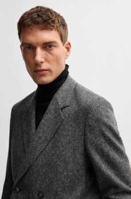 BOSS - BOSS SELECTED BY BECKHAM patterned wool-blend suit jacket - Grey