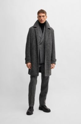 BOSS - Pantalon en laine mélangée à motif BOSS SELECTED BY BECKHAM