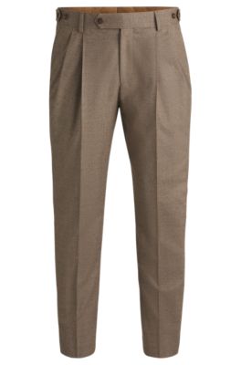 BOSS - BOSS SELECTED BY BECKHAM trousers in checked stretch wool - Beige