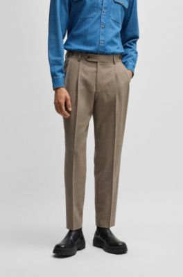 BOSS - BOSS SELECTED BY BECKHAM trousers in checked stretch wool