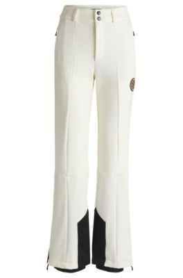 BOSS - BOSS Ski fleece-bonded trousers with snow guard - White