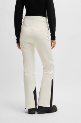 BOSS - BOSS Ski fleece-bonded trousers with snow guard - White