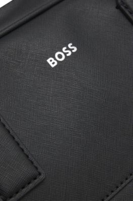 BOSS - Document case with monogram pattern - Black