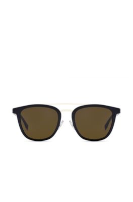 BOSS - Gold Tone Stainless Steel Round Sunglasses | BOSS 0838