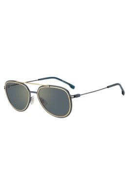 BOSS - Two-tone sunglasses with double rims