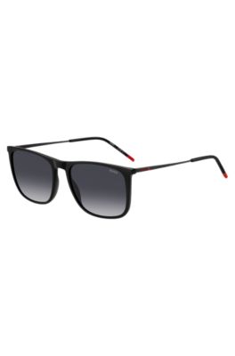 HUGO - Black sunglasses with signature-red details